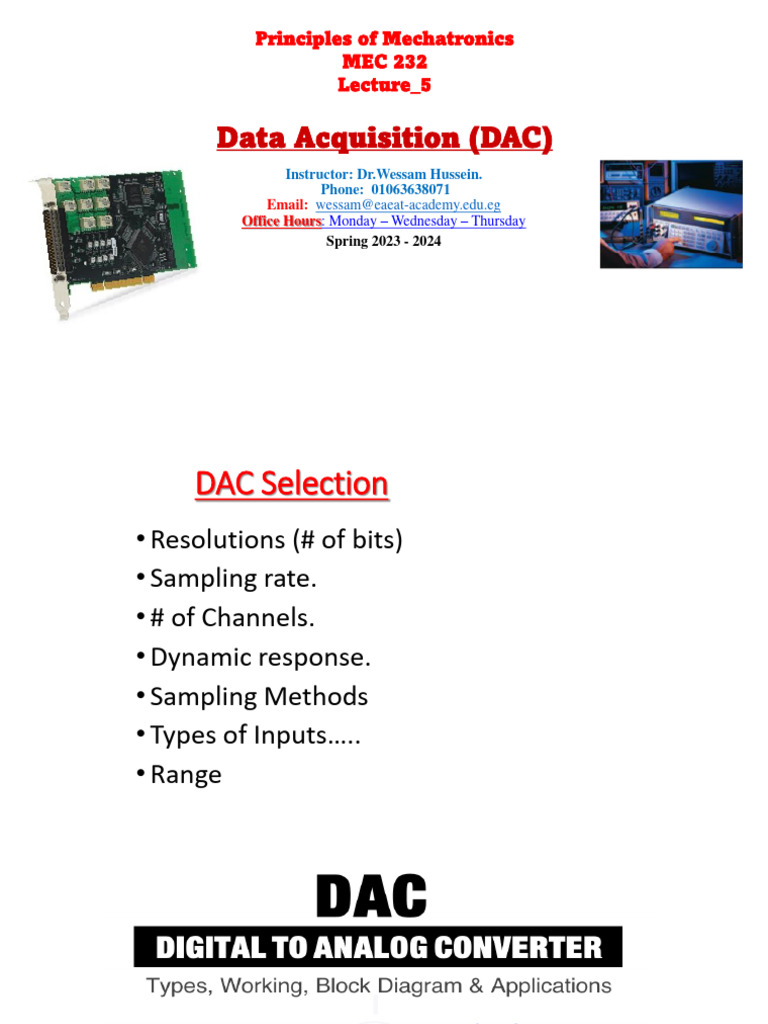 Lecture 5 DAQ | Download Free PDF | Digital To Analog Converter | Electrical Engineering