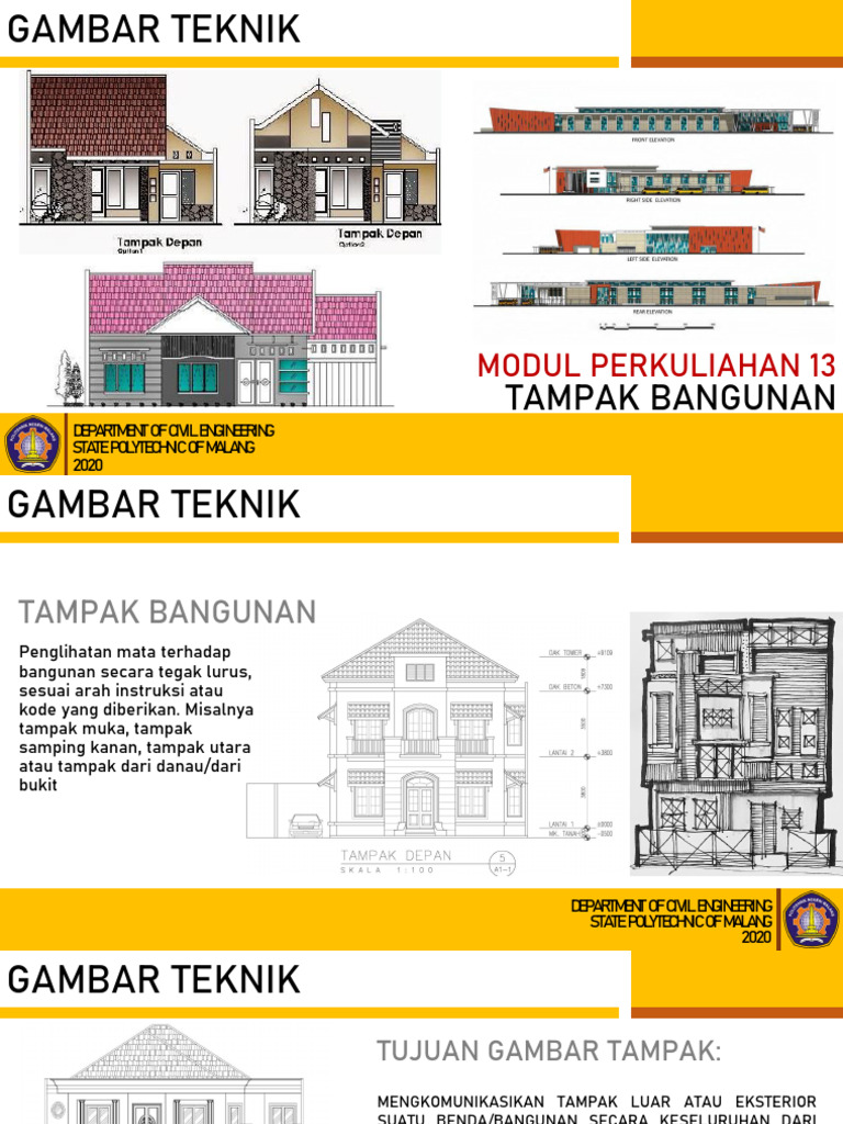 Panduan Gambar Teknik Tampak Bangunan | PDF