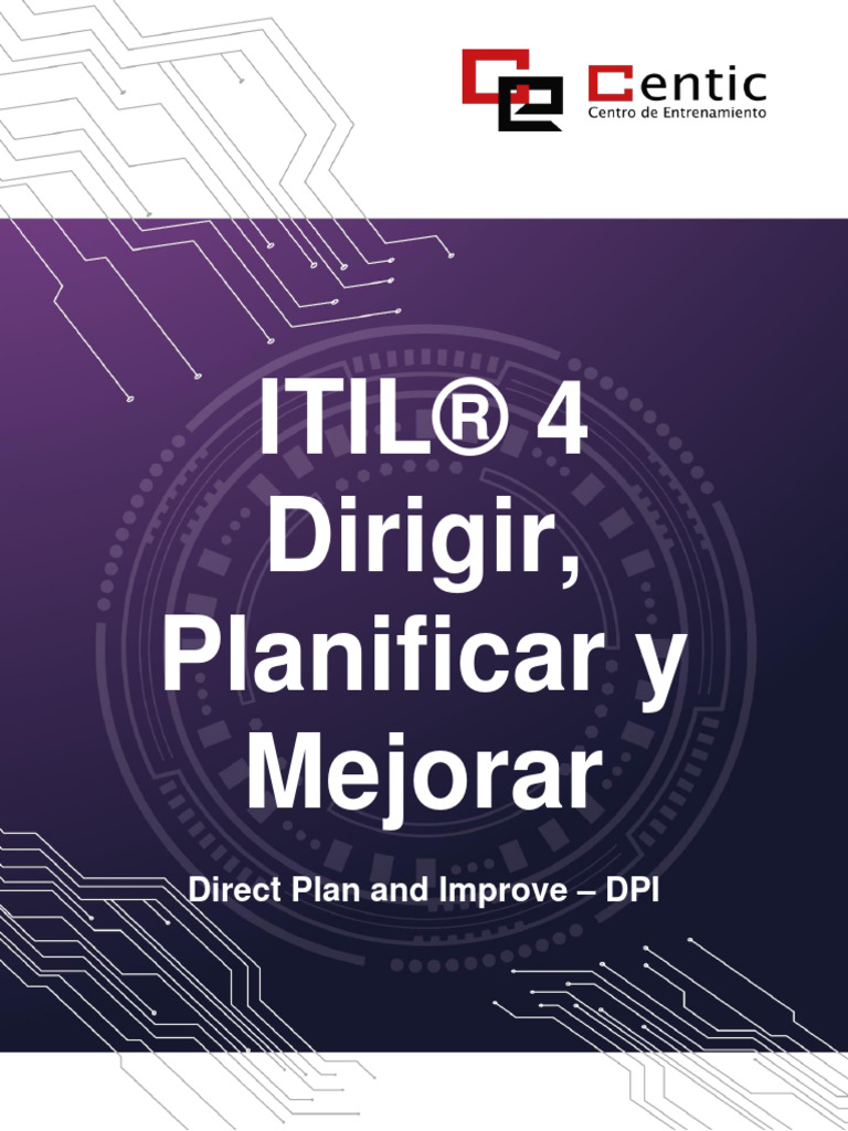 ITIL® 4 Dirigir, Planificar y Mejorar - DPI | PDF | Itil | Planificación