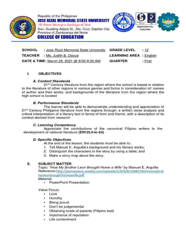 LESSON-PLAN_HMBLBHAW | PDF | Learning | Cognition