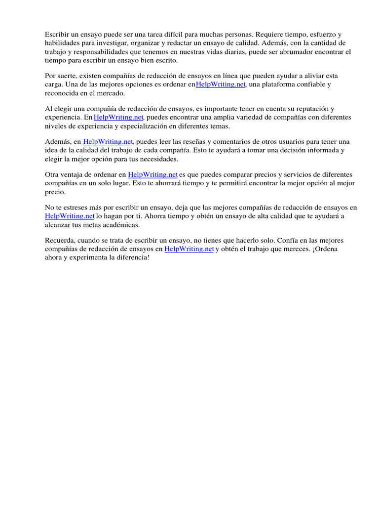 Las Mejores Compañías de Redacción de Ensayos | PDF | Ensayos