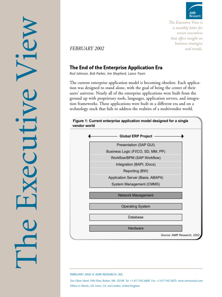 Componentization - End of Enterprise Application | PDF | Databases | Business Process Management