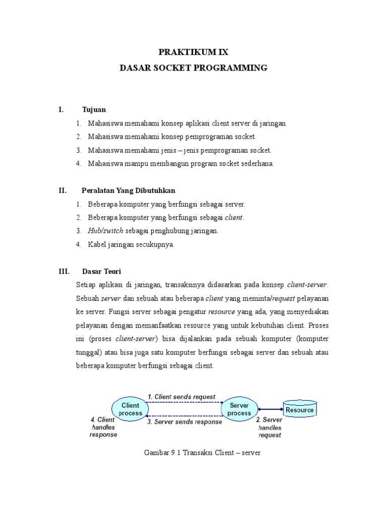 Bab 9 Dasar Socket Programming - TCP | PDF