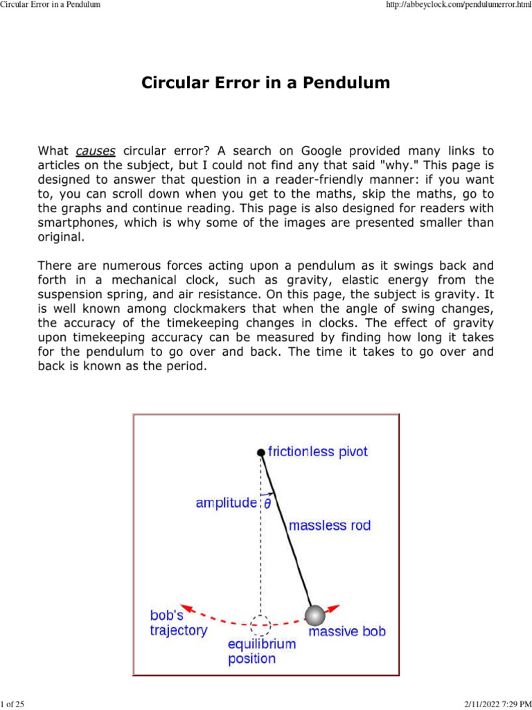 Pendulumerror | PDF | Pendulum | Force
