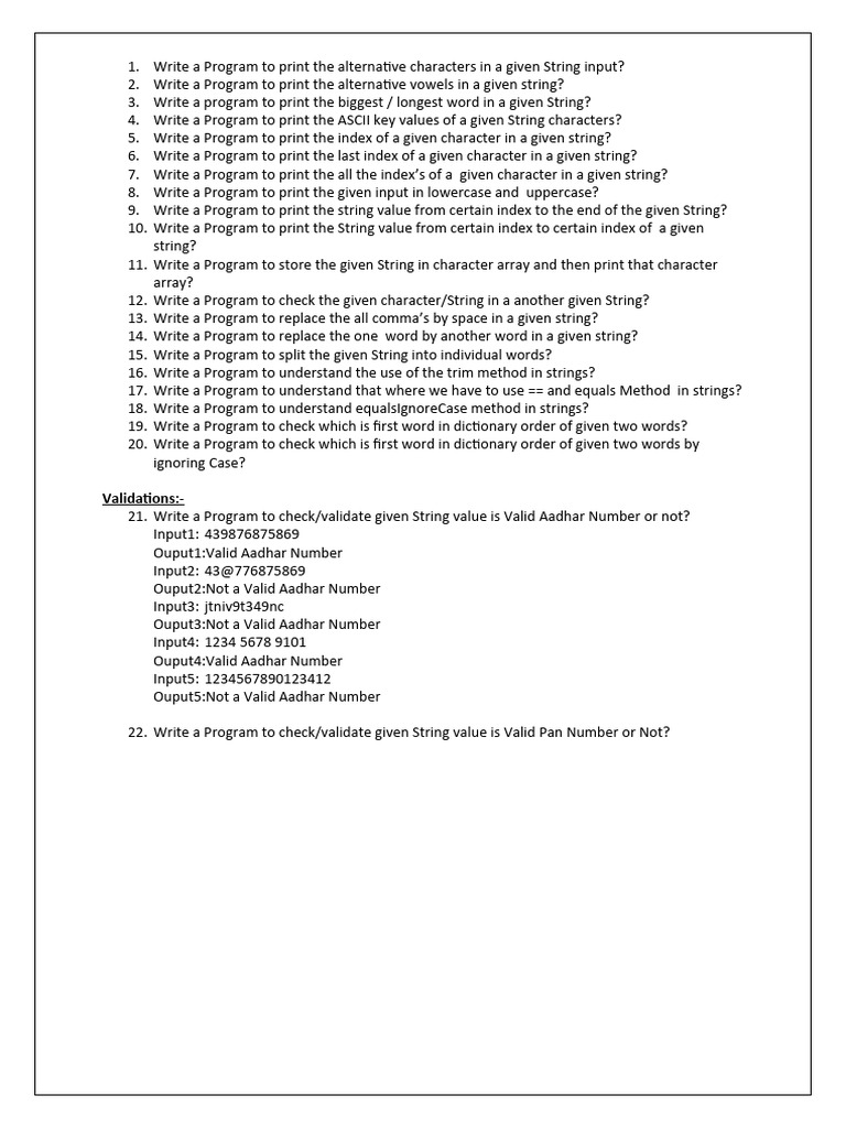 Strings | PDF | String (Computer Science) | Letter Case