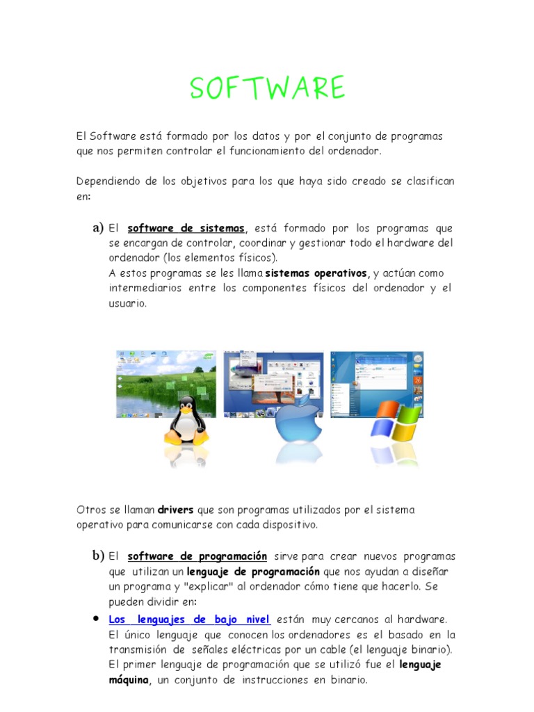 Resumen Software | PDF | Programa de computadora | Programación