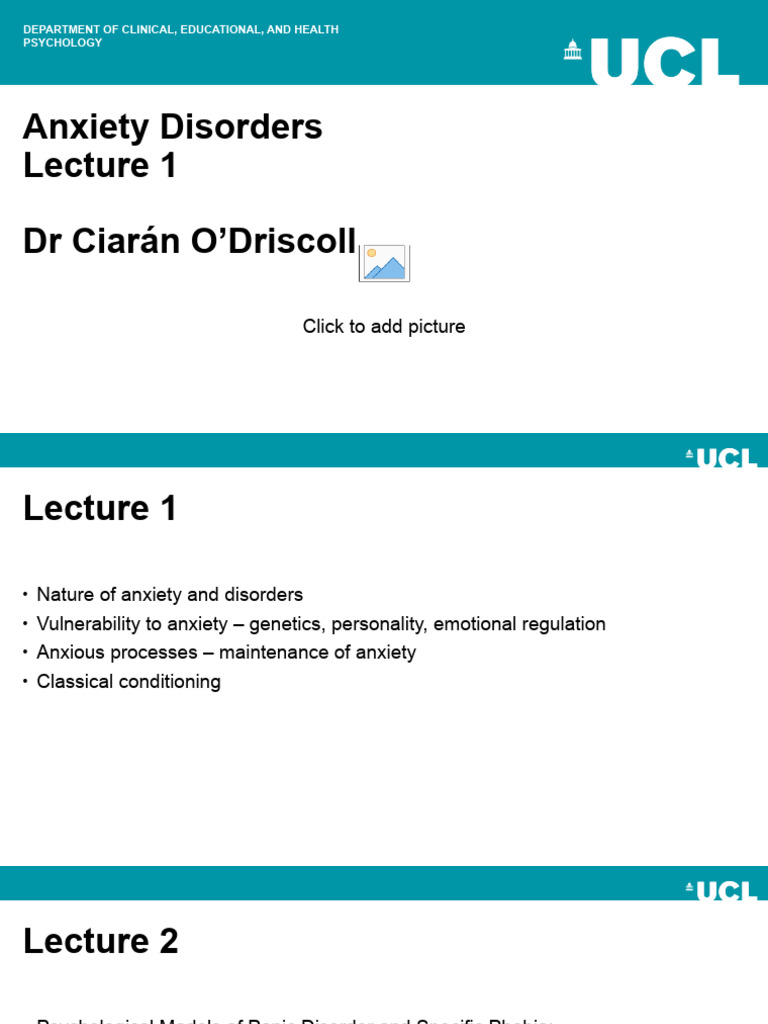 Anxiety I And Ii 2023 Pdf Classical Conditioning Phobia