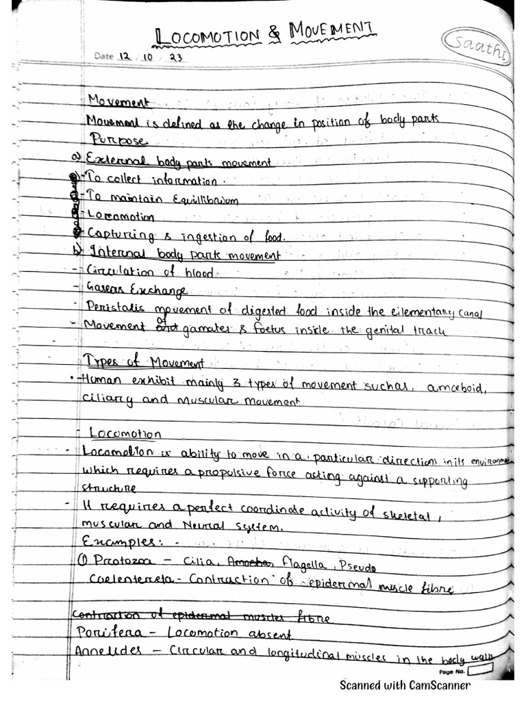 Locomotion and Movement | PDF