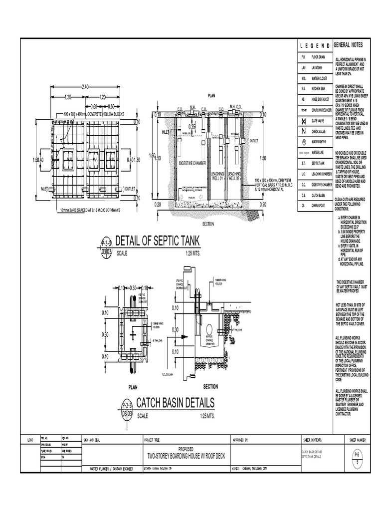 CATCH Basin Details | PDF | Plumbing | Septic Tank