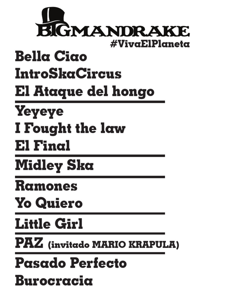 Set List | PDF