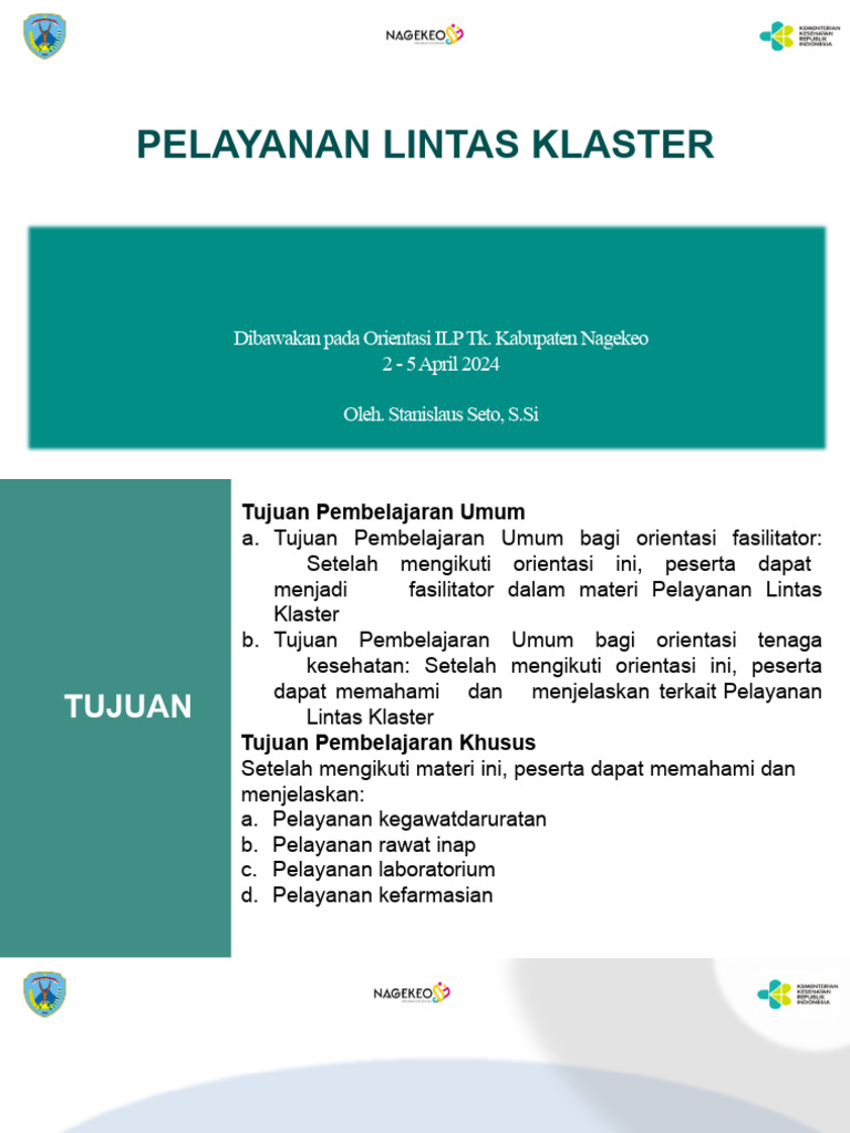 Pelayanan Lintas Klaster | PDF