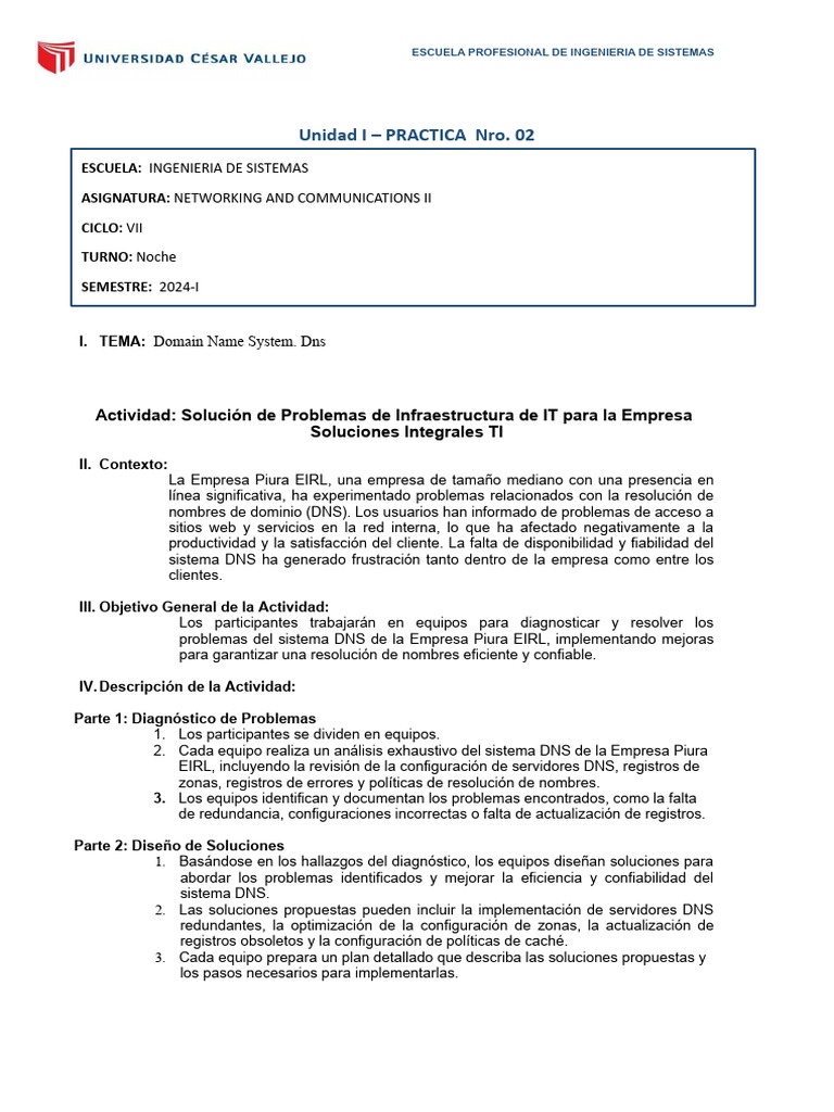 Practica de Laboratorio N°2 | Descargar gratis PDF | sistema de nombres de dominio | Ciencias de ...
