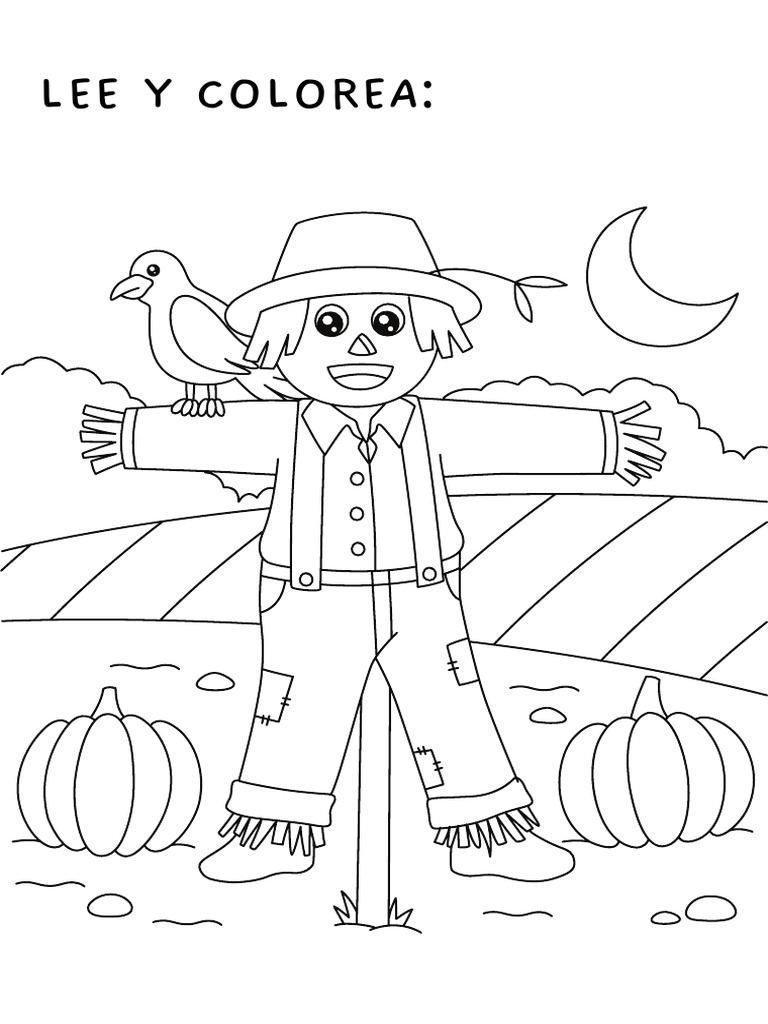 Ficha Comprensión Lectora Colorear Espantapájaros | PDF