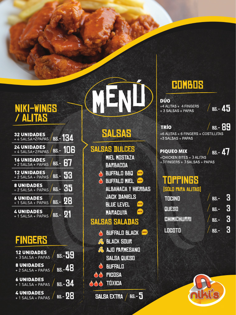 Nuevo Menú Niki's | PDF | Parilla | Carne Nuevo Menú Niki's | PDF | Parilla | Carne