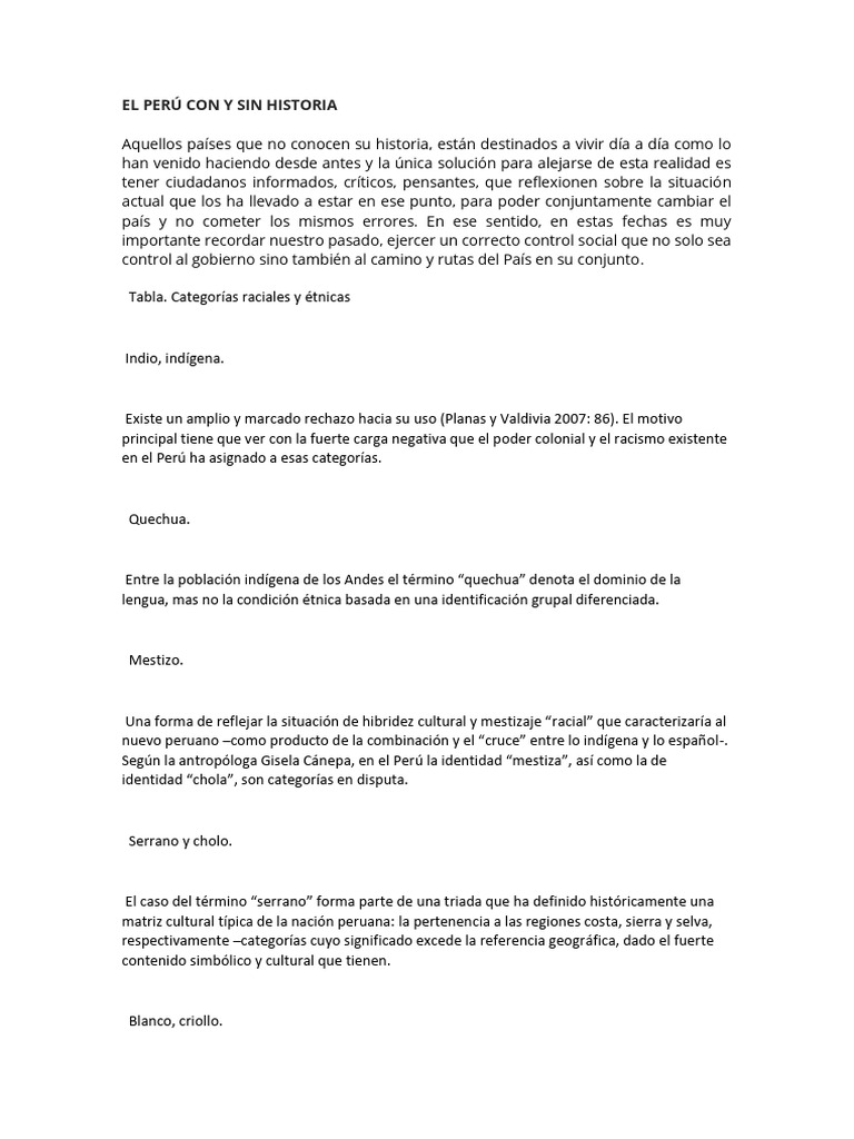 Historia y cultura del Perú en 2021 | PDF
