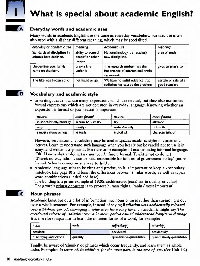Cambridge Academic Vocabulary in Use-11-14 | PDF