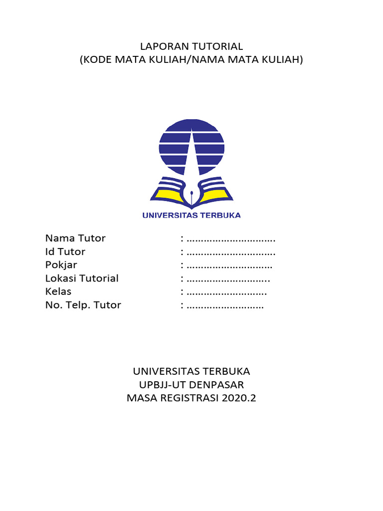 Cover Laporan Tutorial | PDF