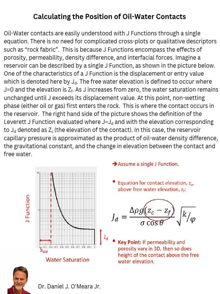 Oil-Water Contact Calculation Methods | PDF | Petroleum Reservoir ...