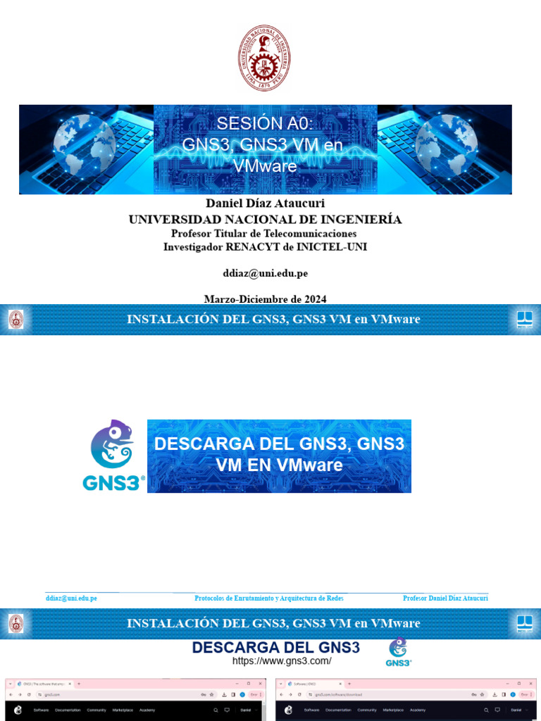 2024-Sesion A0 Instalacion Del GNS3 2.2.46-GNS3 VM en VMware | PDF | Enrutador (Computación ...