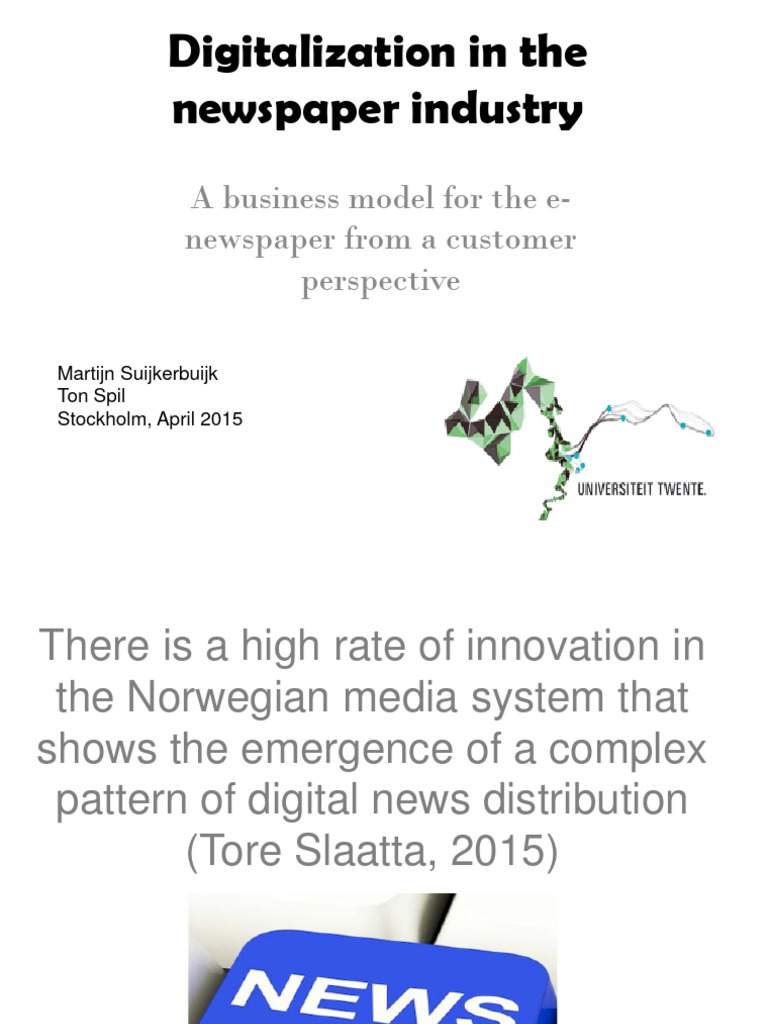 Digitalization in The Newspaper Industry | PDF | Newspapers | Media ...