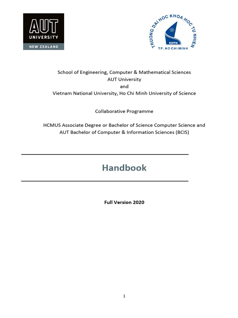 BCIS VN Program - Handbook - HCMUS Full Version 2020 | PDF | Computer Science | Postgraduate ...