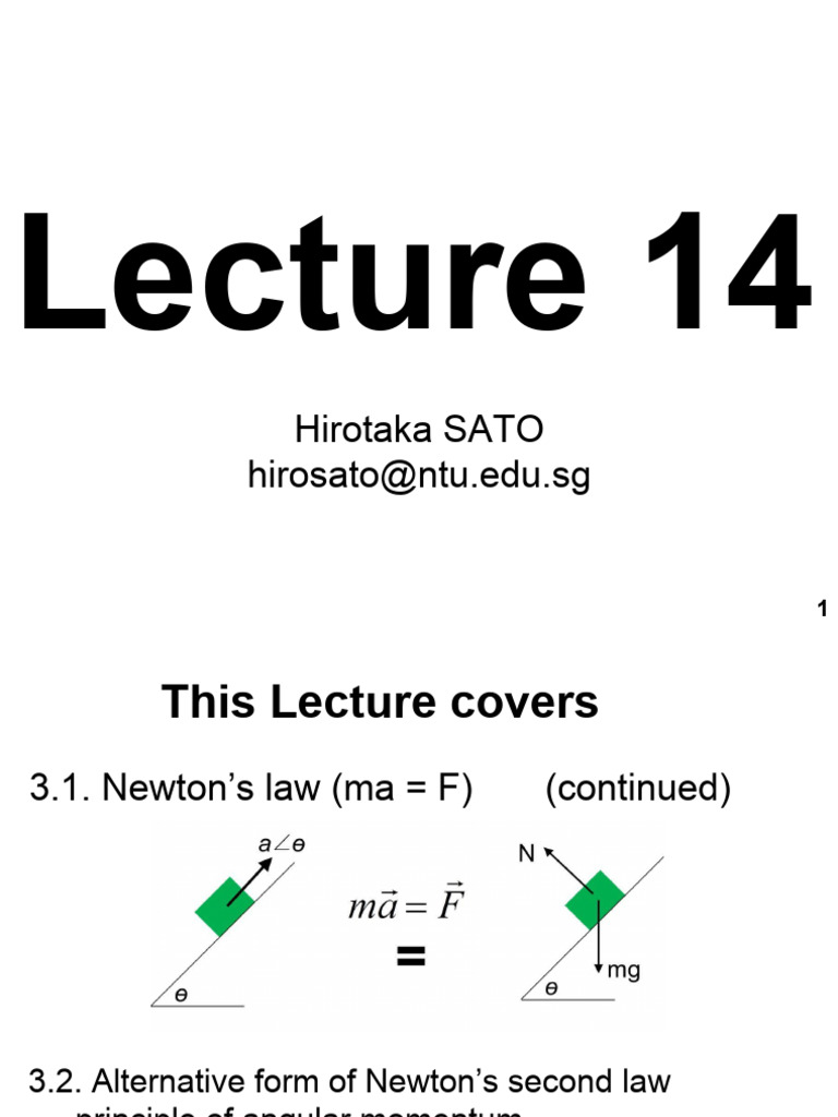 L14 Torque Hirotaka Sato | PDF | Inertia | Torque