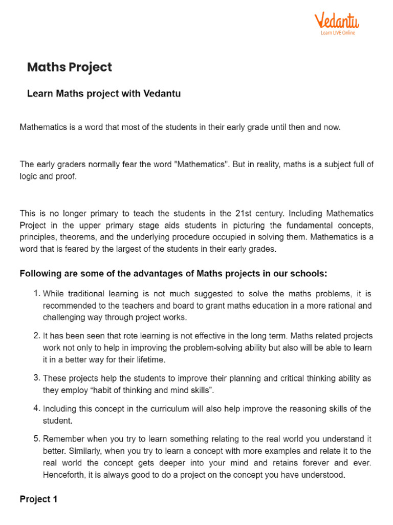 Maths Project | PDF