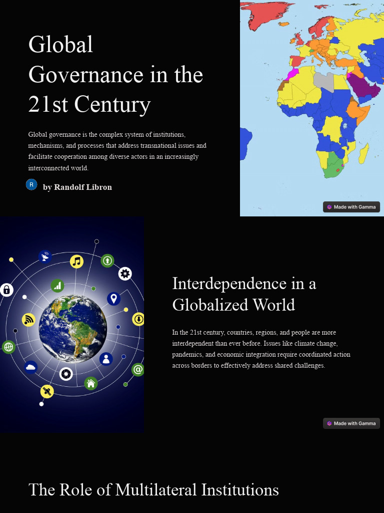 Global Governance in the 21st Century | PDF | Global Governance ...