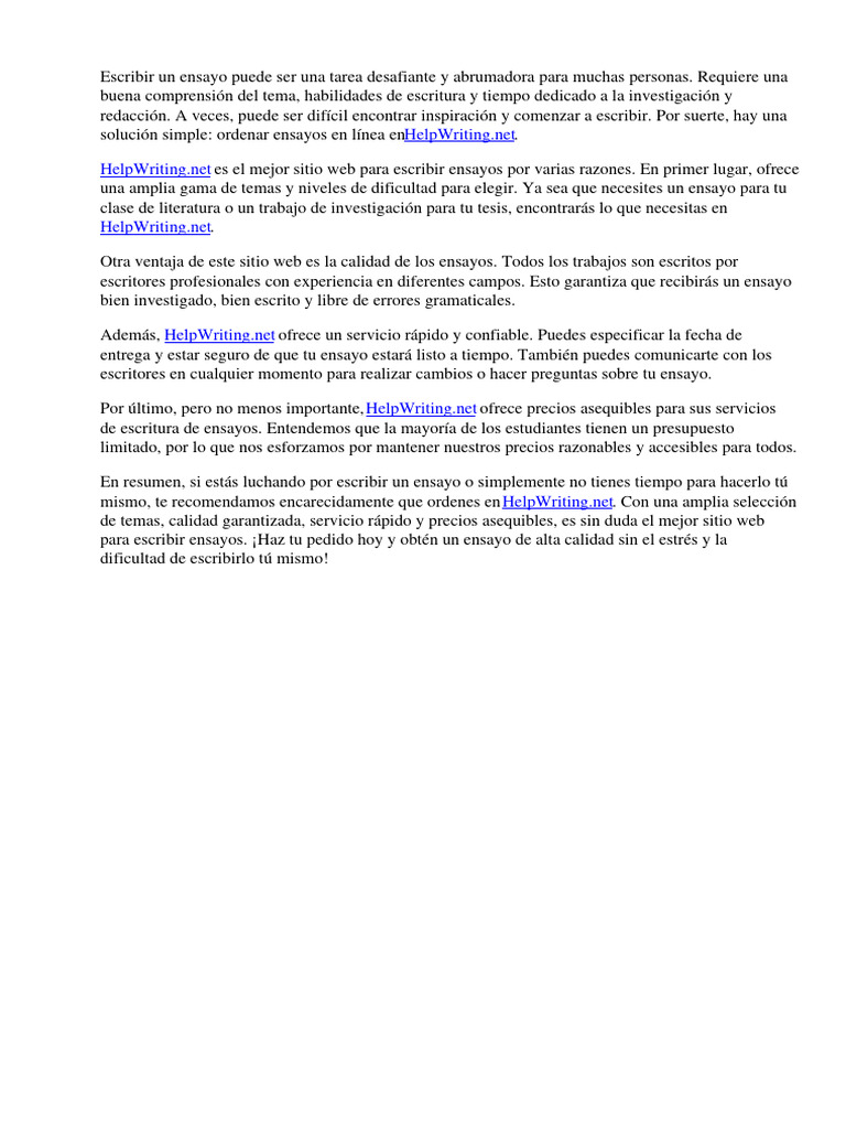 El Mejor Sitio Web para Escribir Ensayos | PDF | Ensayos | Comunicación humana