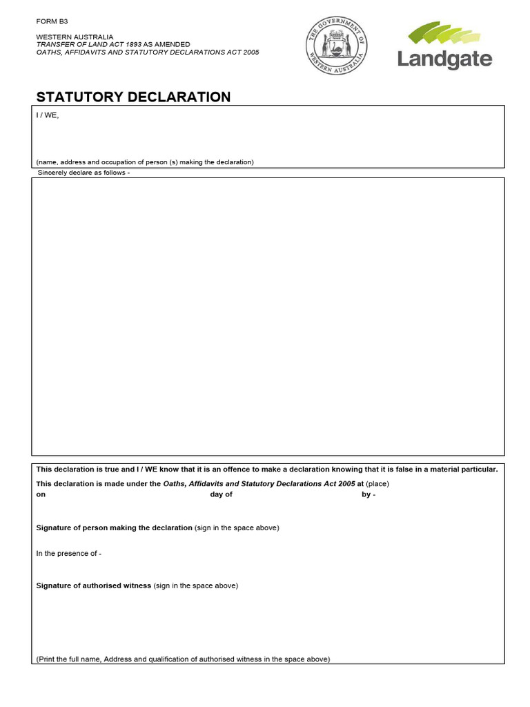 Form b3 | PDF | Accountant | Affidavit