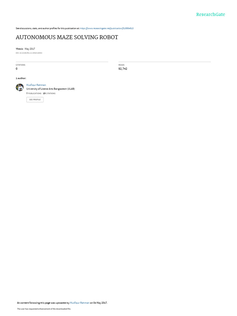AMSR | PDF | Arduino | Robot