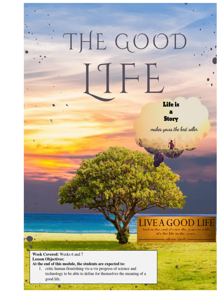 STS MODULE4 The-Good-Life | PDF | Aristotle | Plato