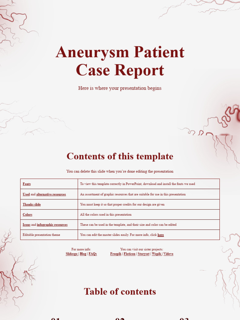 Aneurysm Case Report Overview | PDF | Medical Diagnosis | Planets