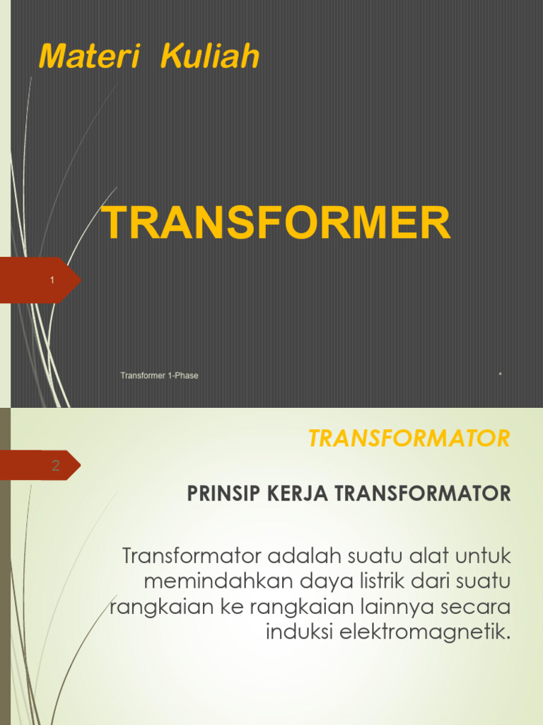 Transformator 2 | PDF | Metode & Bahan Ajar | Sains & Matematika
