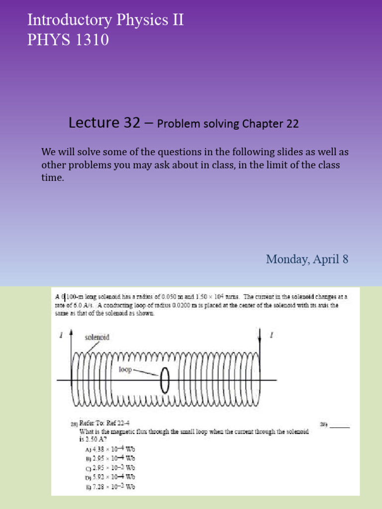Lecture 32 - Problem Solving Chapter 22 | PDF Lecture 32 - Problem Solving Chapter 22 | PDF