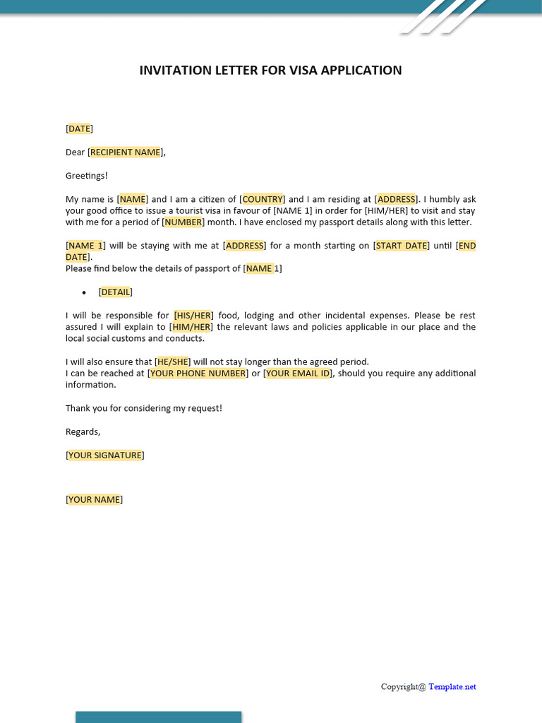 Invitation Letter For Visa | PDF | Law