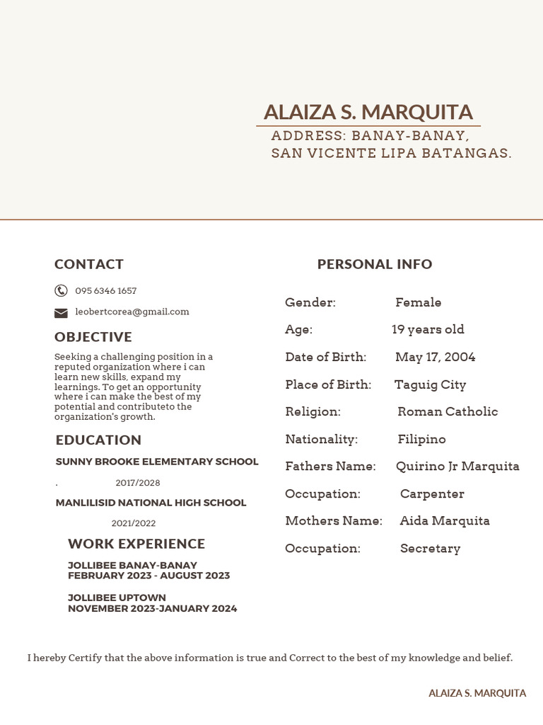 Warm Neutrals Modern Simple Resume - 20240408 - 083722 - 0000 | PDF