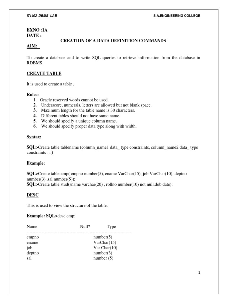 Lab Manual | PDF | Parameter (Computer Programming) | Pl/Sql