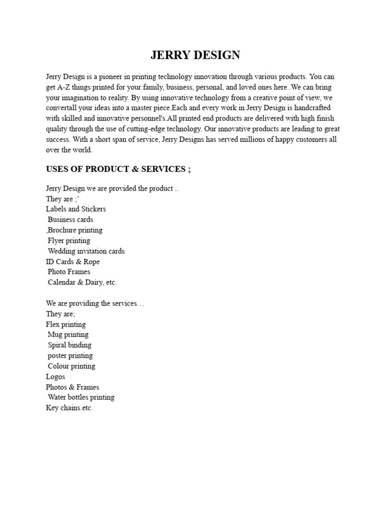 Jerry Design Articles | PDF | Printing | Page Layout