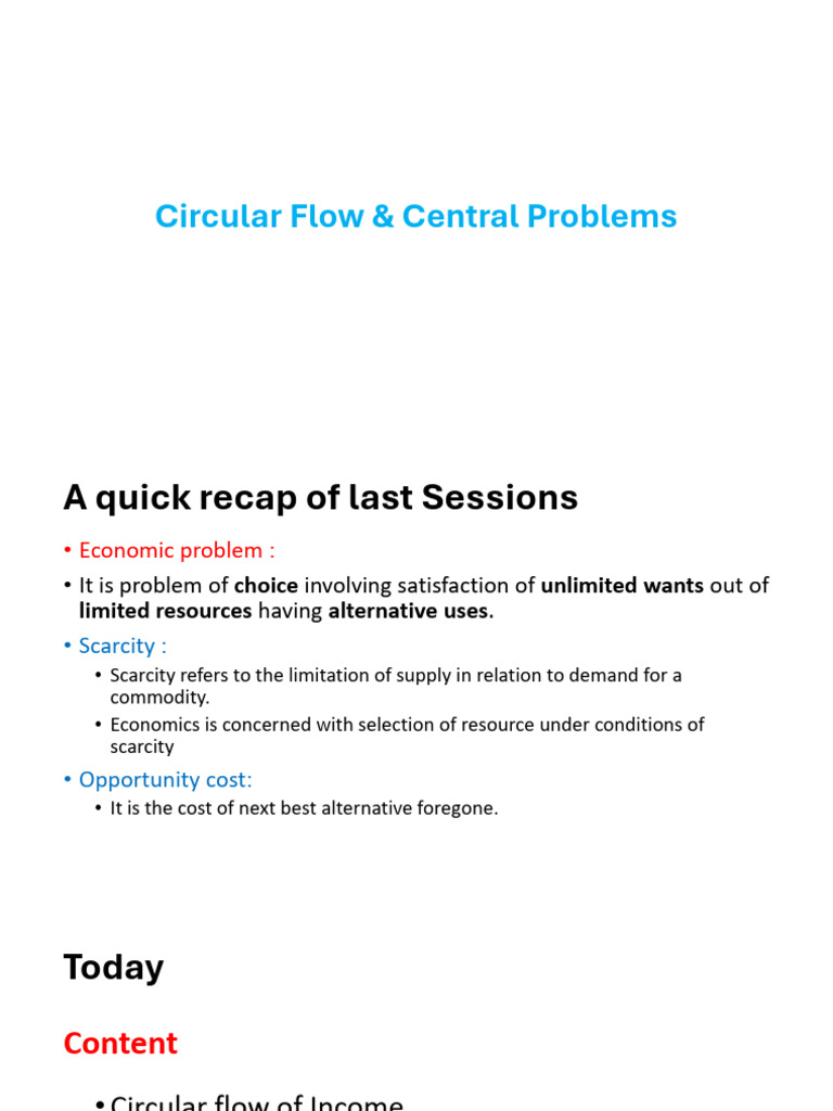 02 - Micro - CH 1 - Circular - Flowcentral Problems | PDF