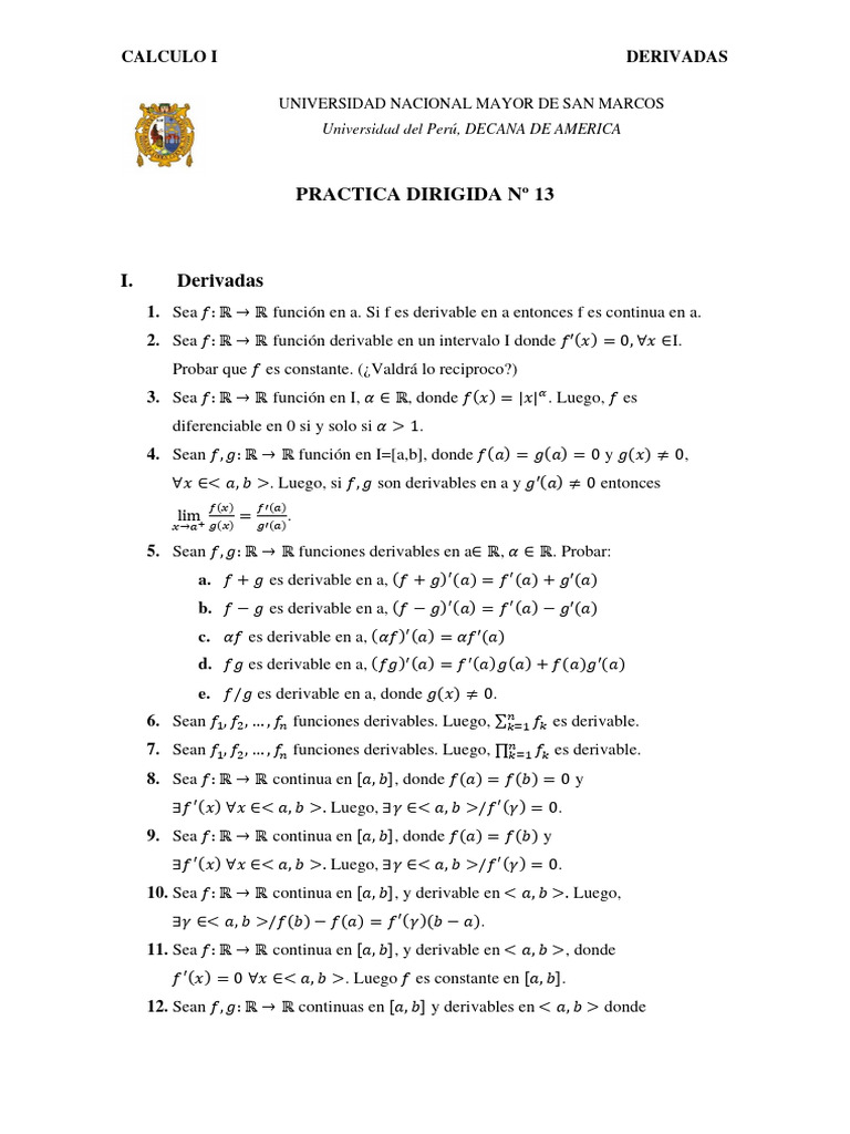 Práctica de Derivadas: Ejercicios y Teoría | PDF | Línea (geometría) | Sistema de coordenadas ...