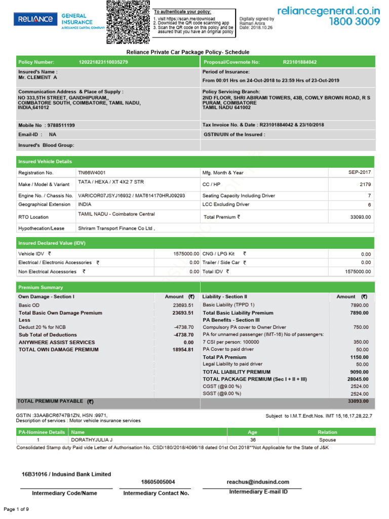 HEXA Insurance | PDF | Insurance | Deductible