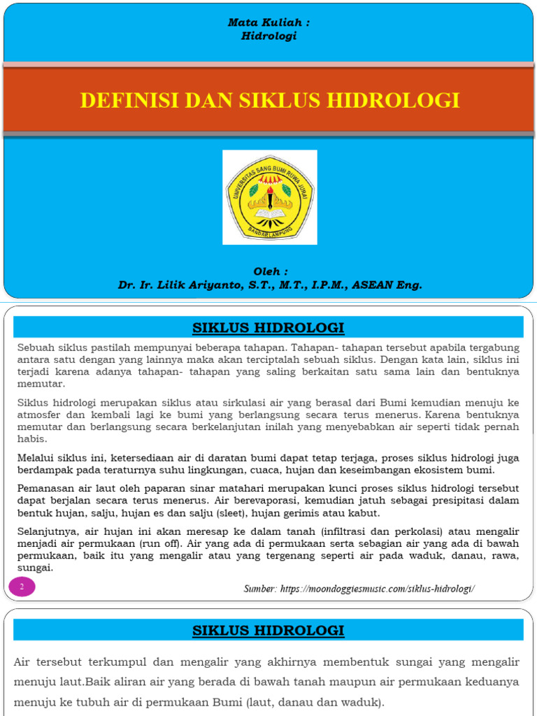 Bahan 2 - Siklus Hidrologi | PDF