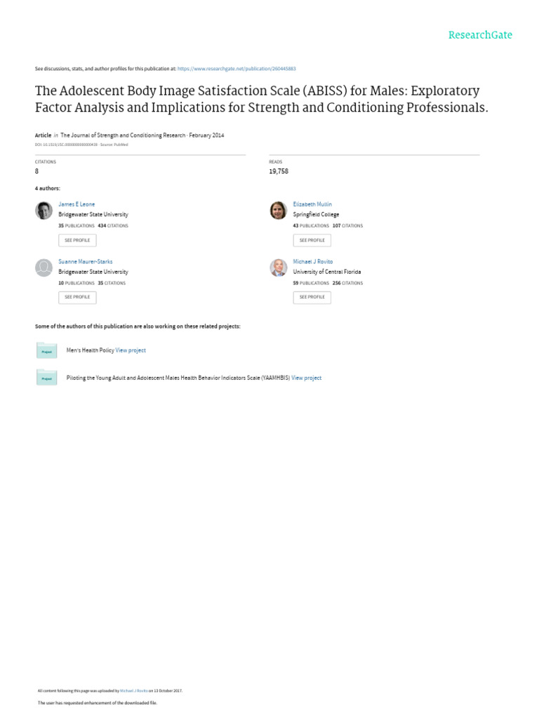 ABISS | PDF | Body Image | Mental Disorder