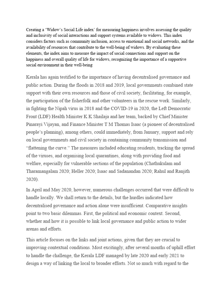 Creating A | PDF | Governance | Welfare State