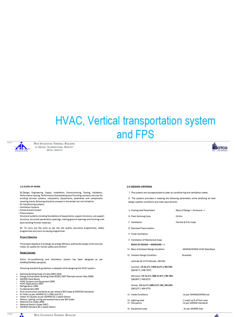 01 - Mechanical Design Report | PDF | Air Conditioning | Duct (Flow)