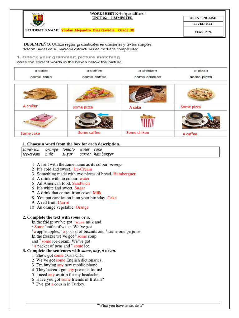 Worksheets Unit 2-3- Ket | PDF | Cuisine | Western Cuisine