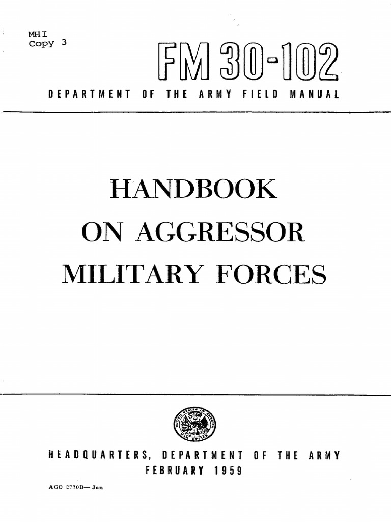 Aggressor Military Forces Handbook | PDF | Military Organization | Regiment