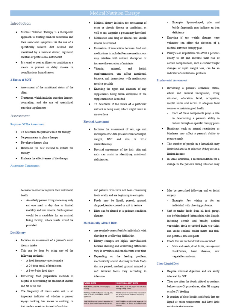 Medical Nutrition Therapy | PDF | Gastroesophageal Reflux Disease ...
