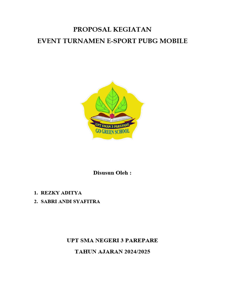 Proposal Kegiatan Turnamen E-Sport Pubg Mobile | PDF